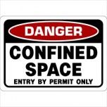 Confined Space Warning Labels | Model Sign