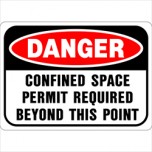 Confined Space Labels Permit Required | Model Sign